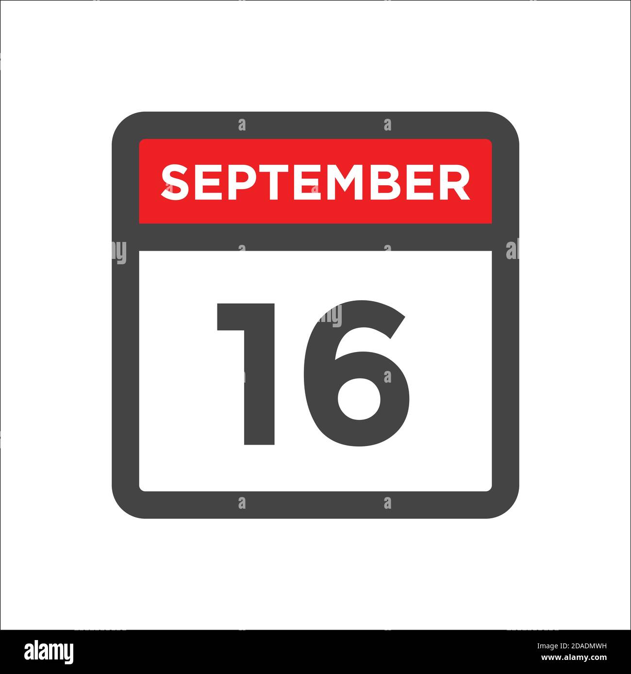September 16 calendar icon with day & month Stock Vector Image & Art ...