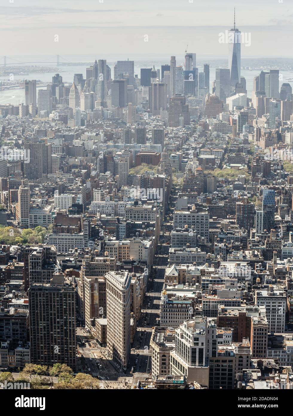 Flatiron Building and 5th Avenue, New York. Manhattan viewed from ...