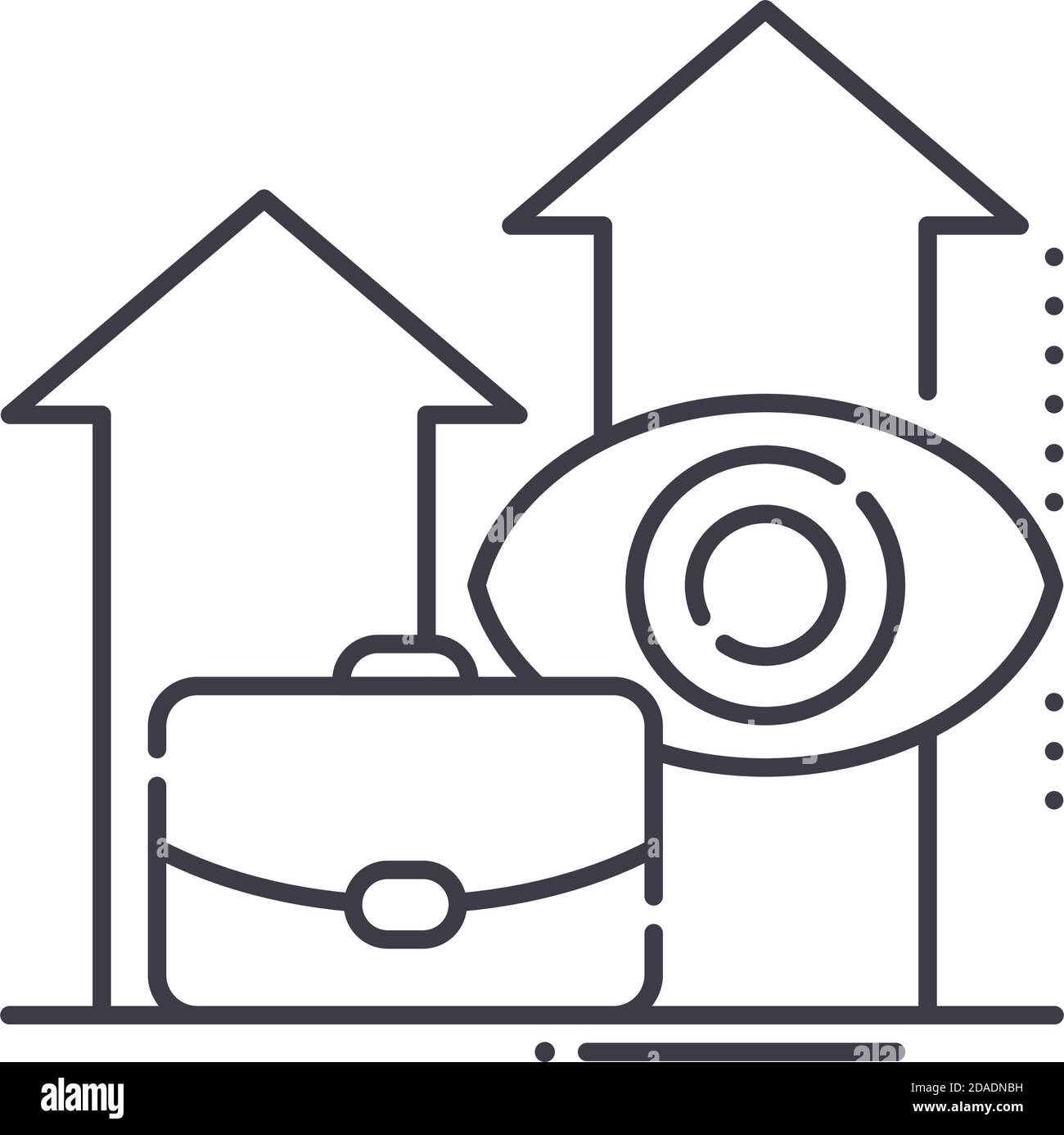 Long term investment icon, linear isolated illustration, thin line ...