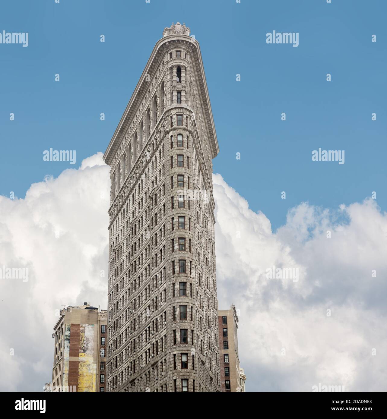 NEW YORK, USA - Apr 27, 2016: Flatiron Building at NYC. Originally the ...