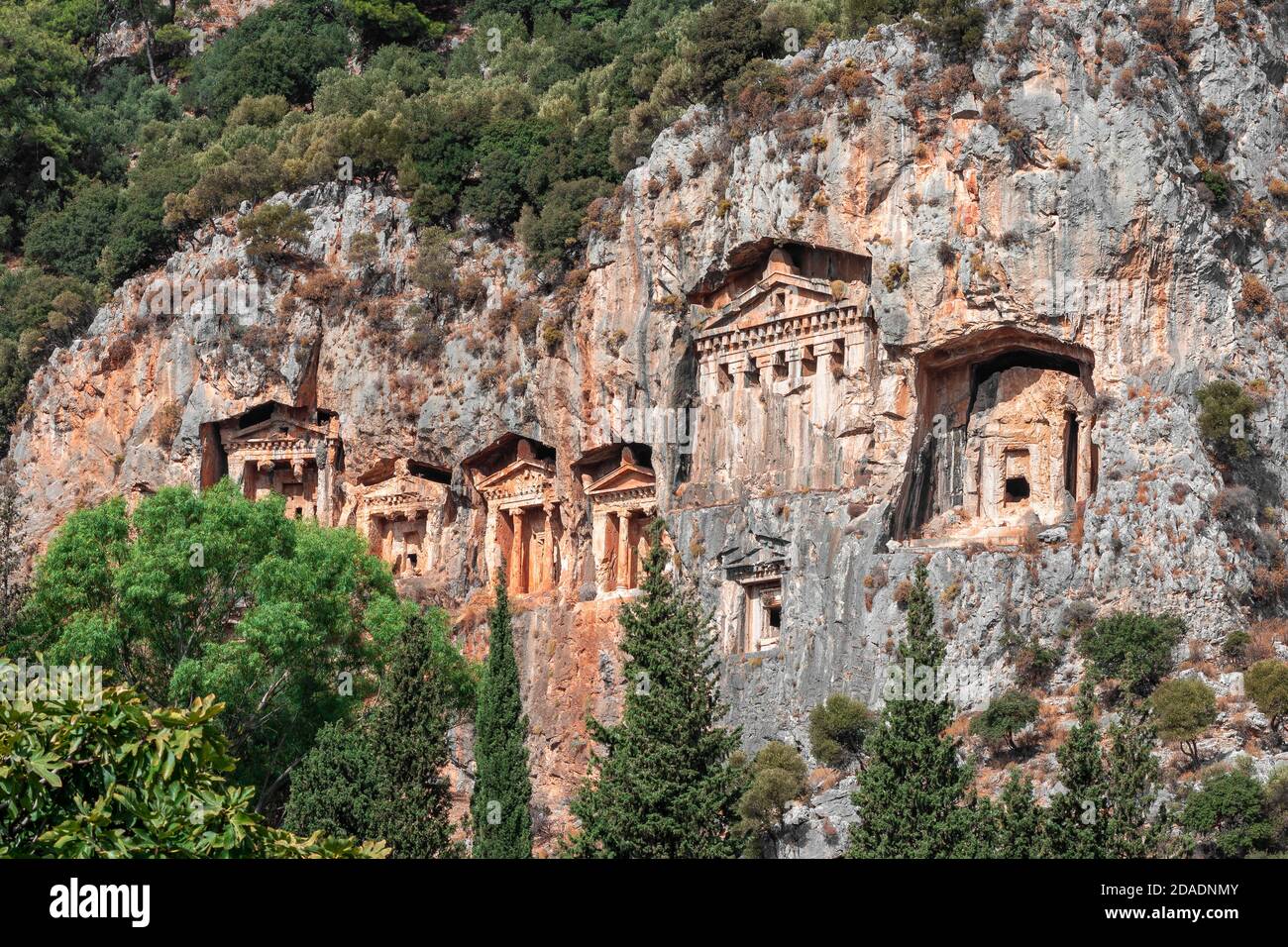 Tombs of ancient Lycian kings in the rock. Famous Lycian Tombs Of ...