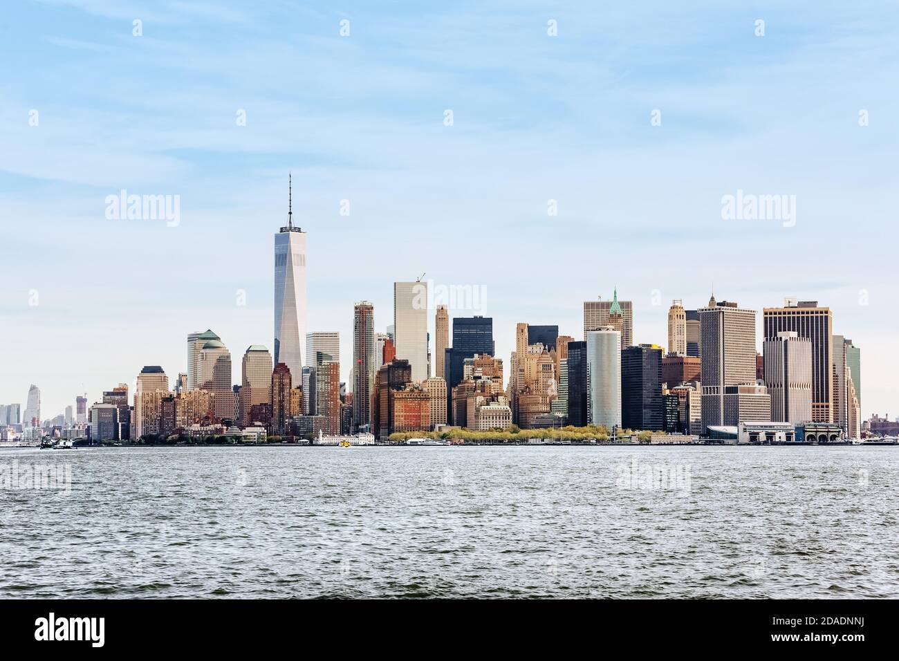 Sunny day in New York. View of Manhattan skyline in New York City, USA ...