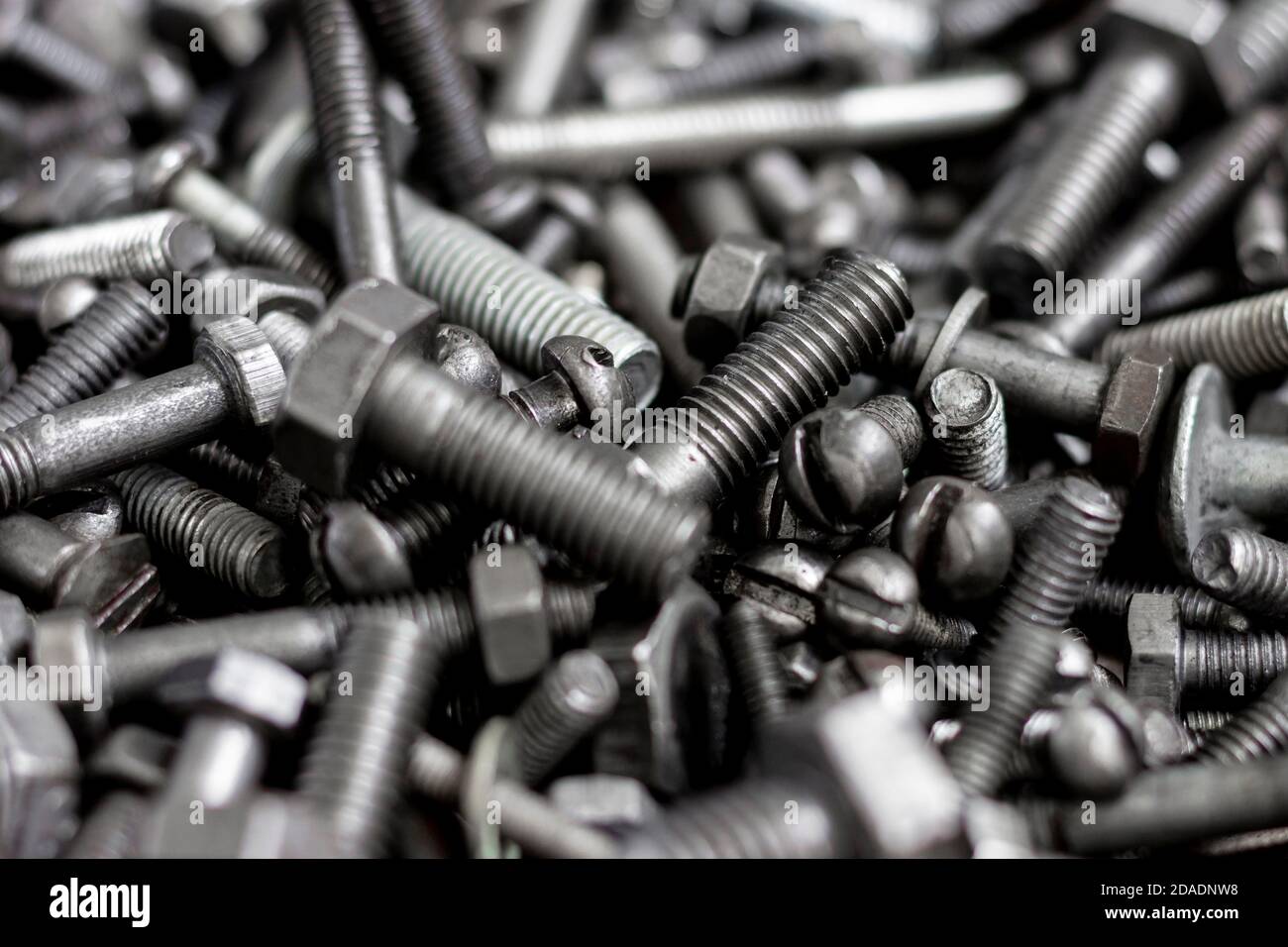 A bunch of hex head bolts, different sizes and diameters Stock Photo ...
