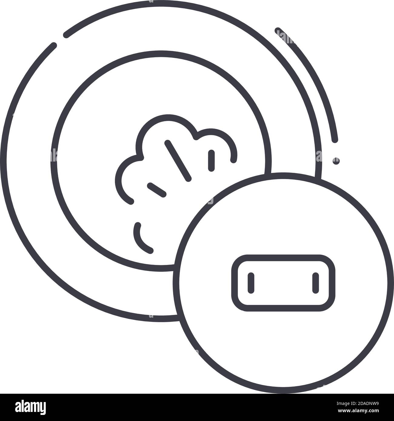 Loose powder icon, linear isolated illustration, thin line vector, web ...