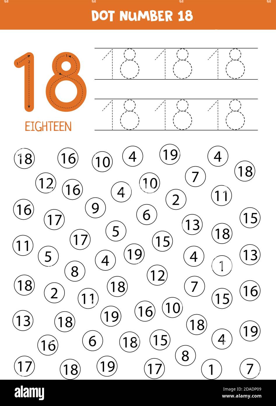 18 eighteen children Stock Vector Images - Alamy