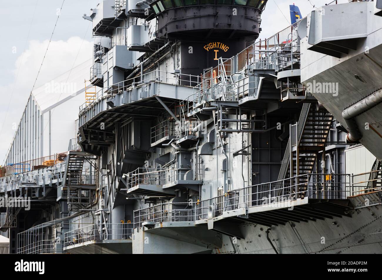 NEW YORK, USA - Apr 29, 2016: Aircraft carrier USS Intrepid fought in ...