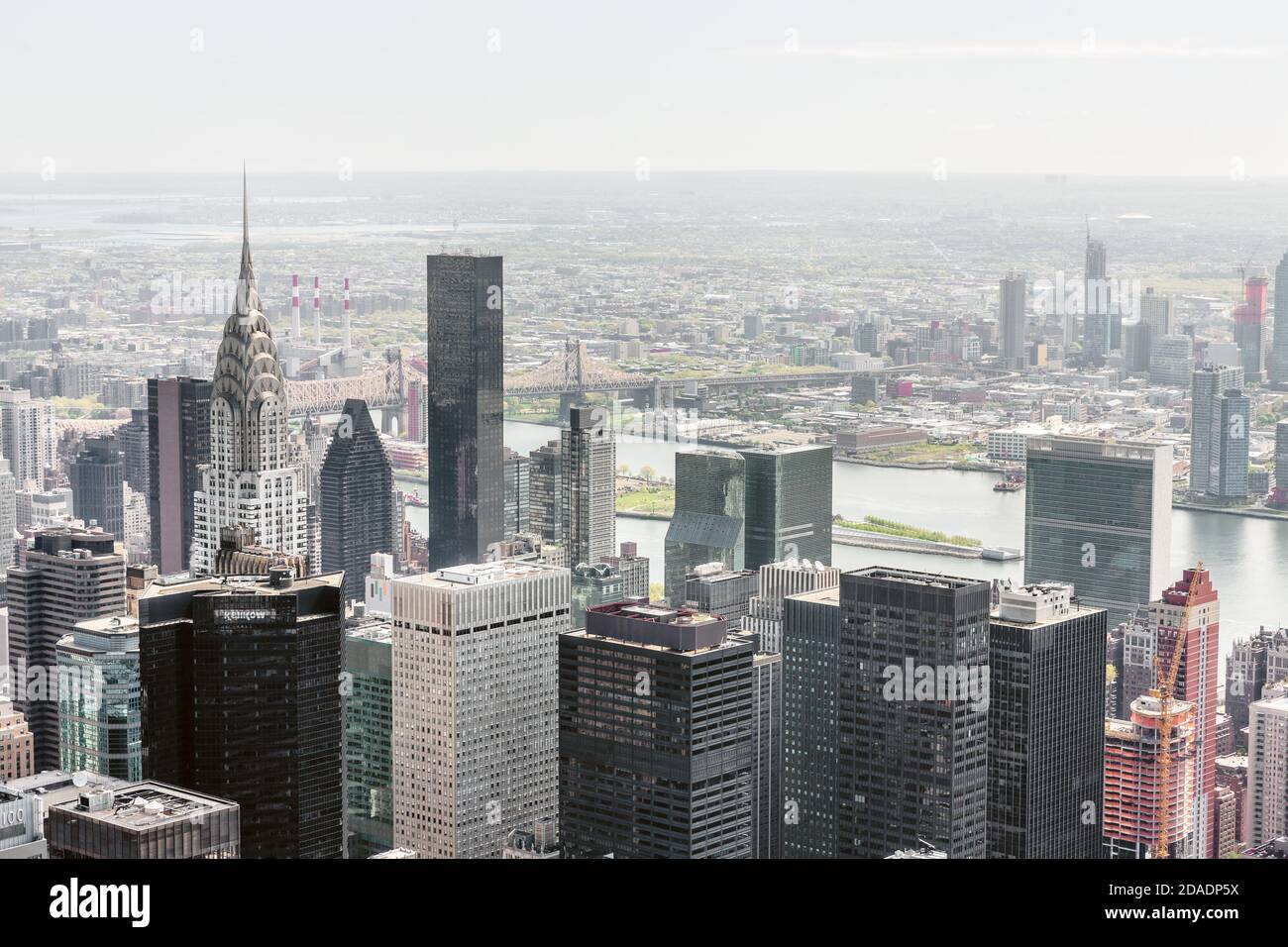 NEW YORK, USA - Apr 30, 2016: New York City streets and skyscrapers ...