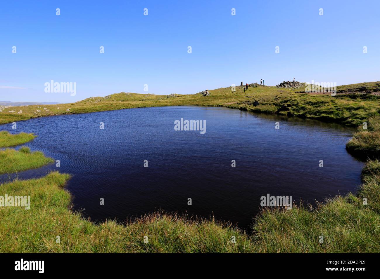 Summer view of Red Screes Tarn, Kirkstone pass, Lake District National ...