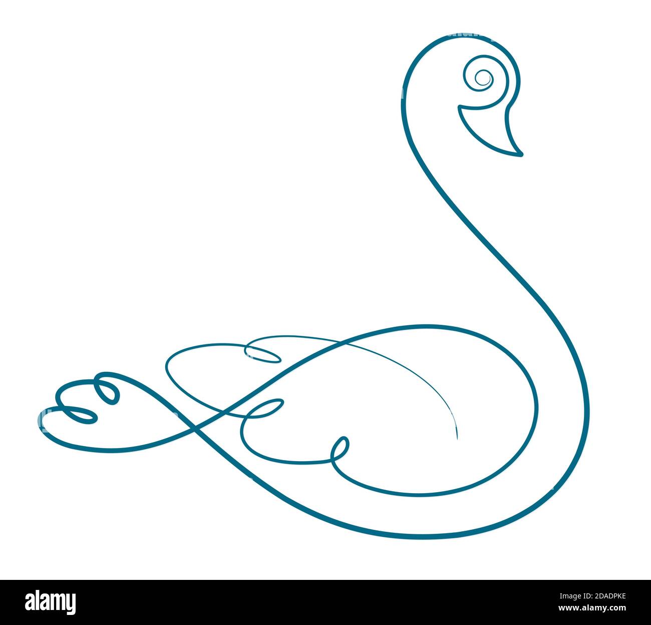 The stylized swan symbol one line Stock Vector Image & Art - Alamy