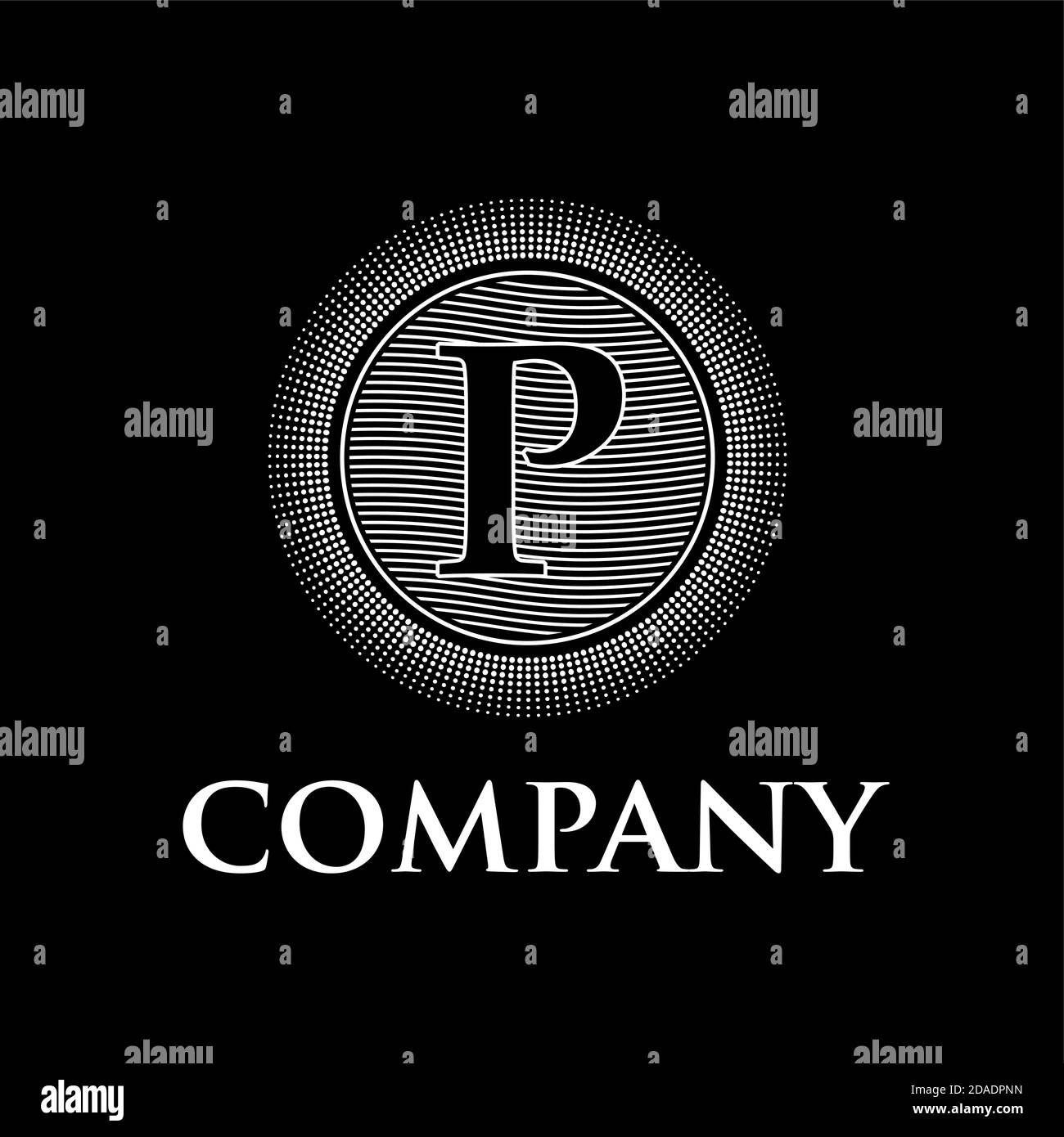 vector initial letter P, black background Stock Vector Image & Art - Alamy