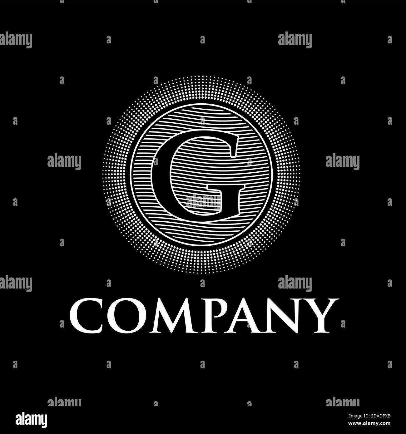 vector initial letter G, black background Stock Vector Image & Art - Alamy
