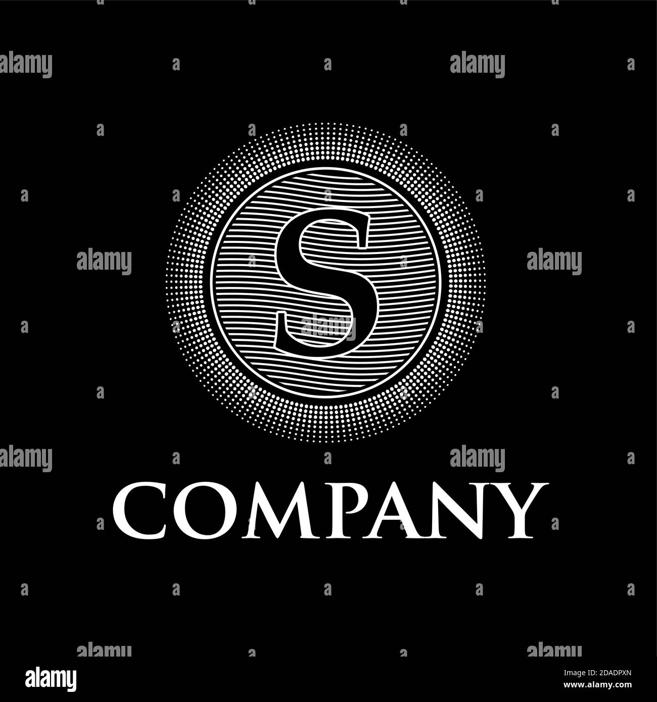vector initial letter S, black background Stock Vector Image & Art - Alamy