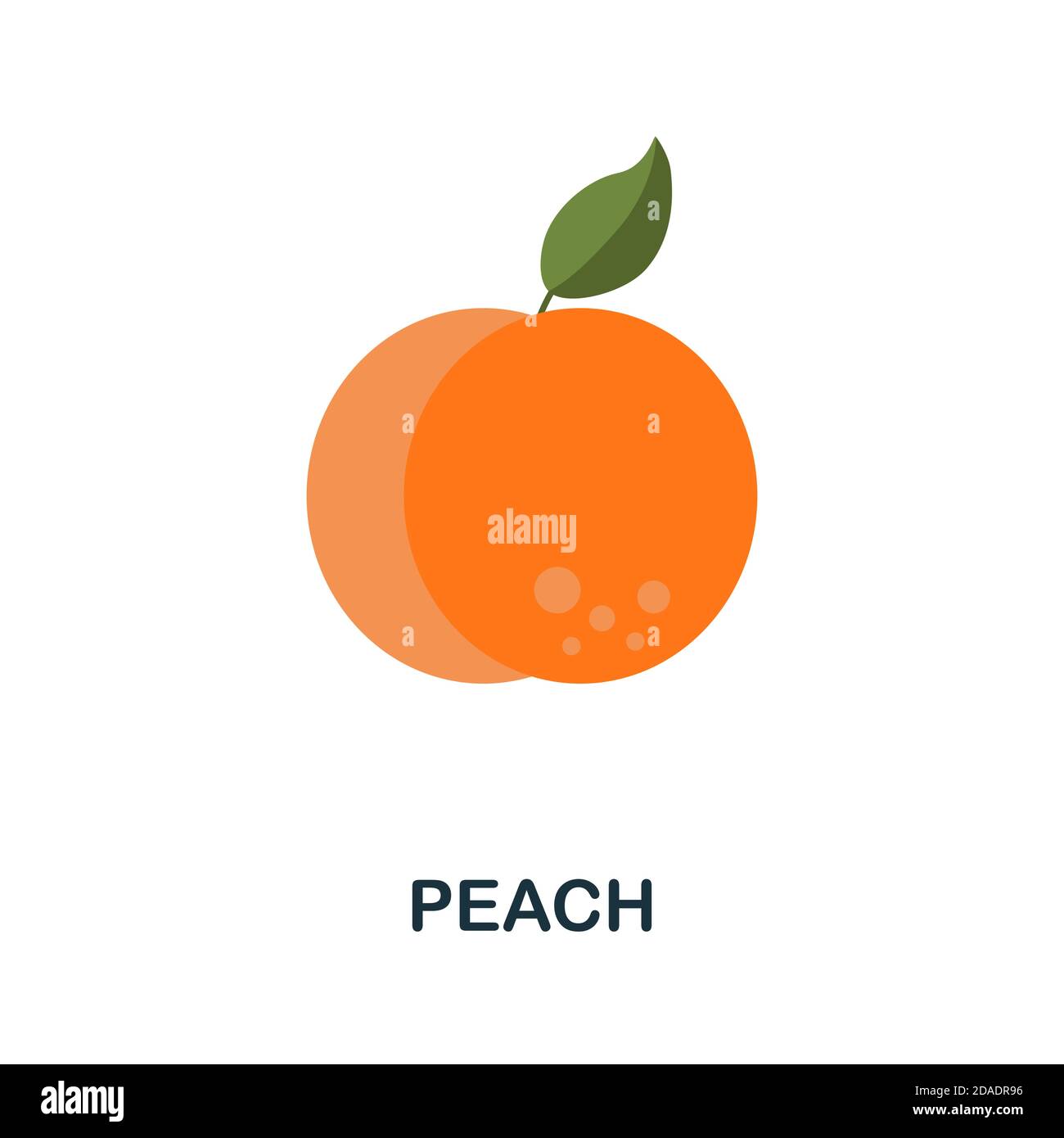 Peach icon. Simple element from fruits collection. Creative Peach icon ...