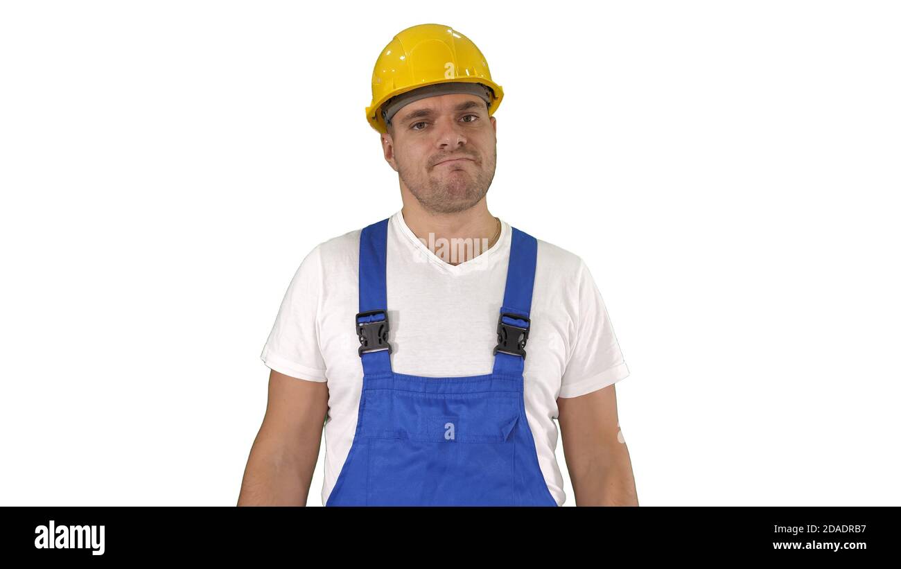 Construction worker unhappy about the result of the work Being ...