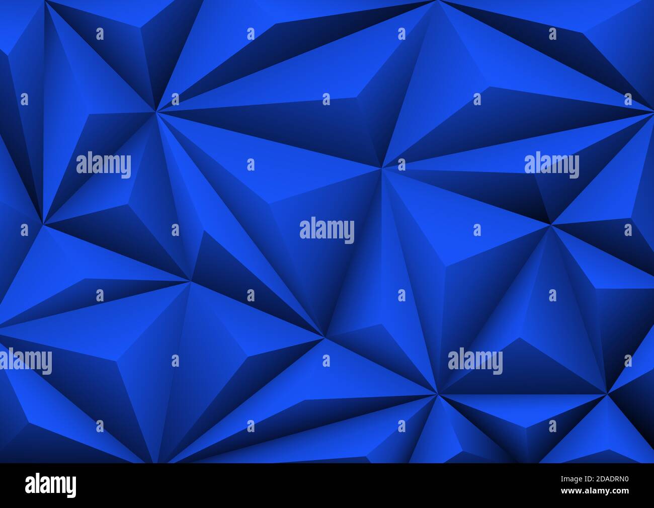 Abstract geometric blue background. Folded paper in shape triangle ...