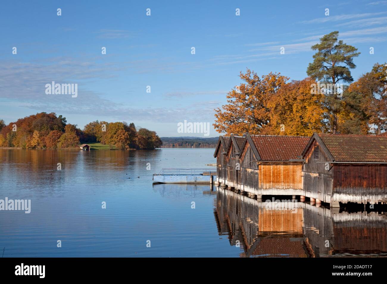 geography / travel, Germany, Bavaria, Murnau at Staffelsee, boathouses ...