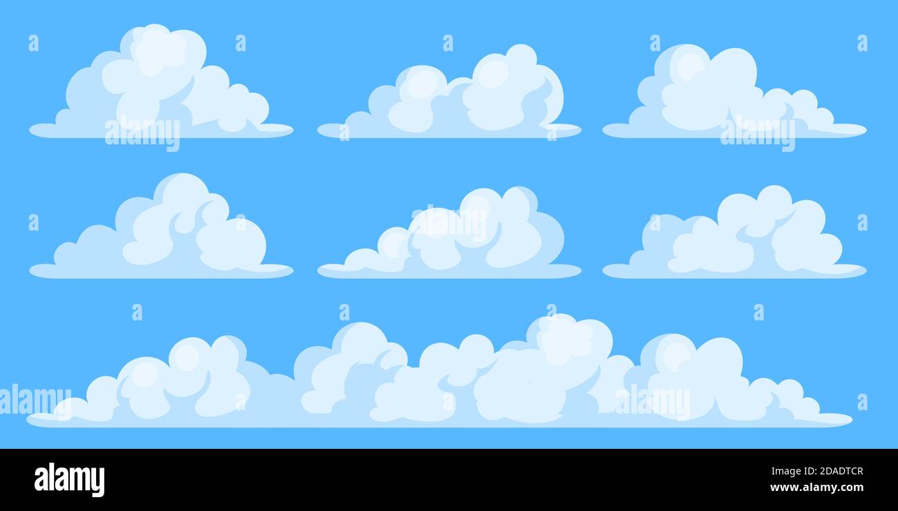 Set of cartoon clouds Stock Vector Image & Art - Alamy