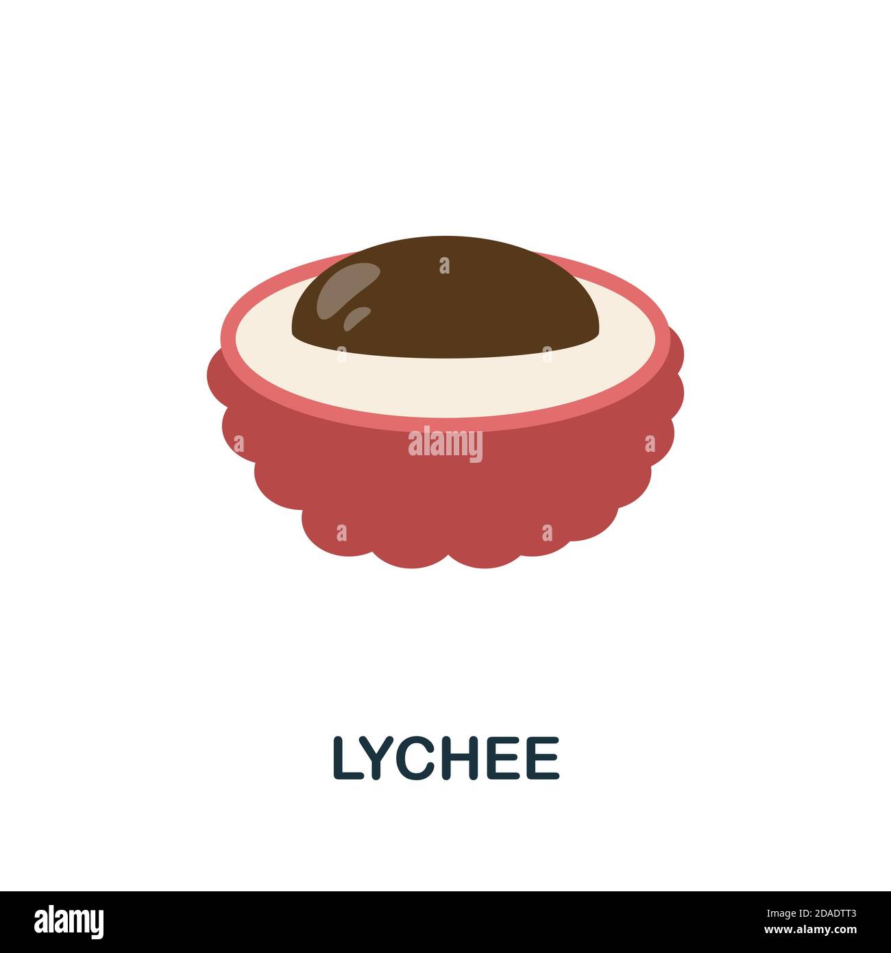 Lychee icon. Simple element from fruits collection. Creative Lychee ...