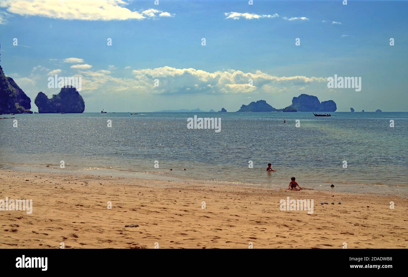 Krabi, Thailand - View of Tonsai Bay from the Resort Stock Photo - Alamy
