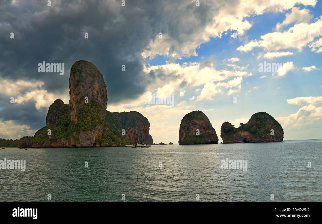 Krabi, Thailand - Rock Islands in Tonsai Bay Stock Photo - Alamy
