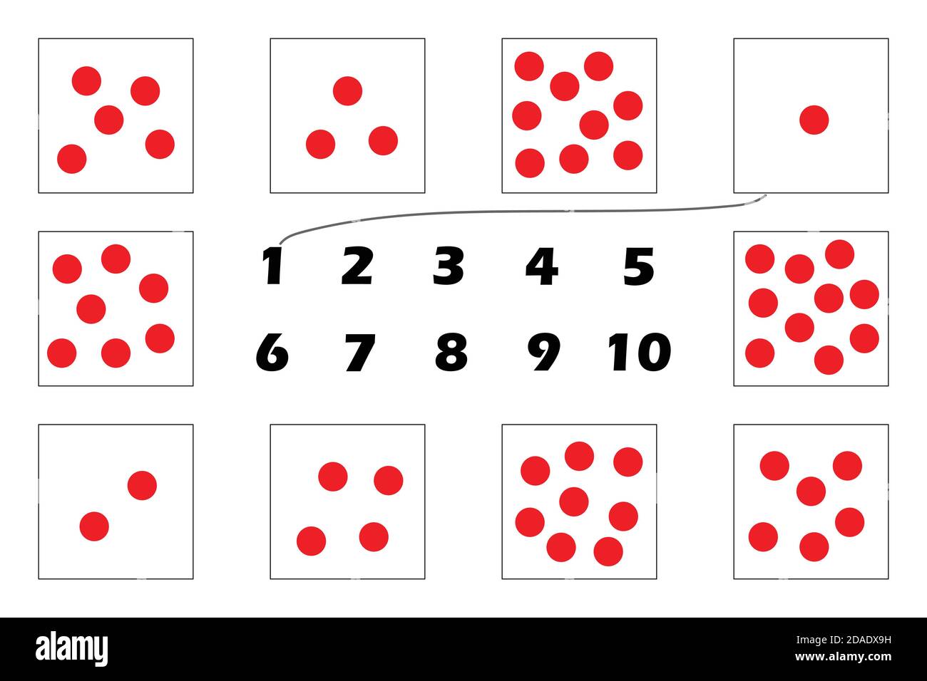 maths-game-with-red-dots-for-children-glenn-doman-method-easy-level