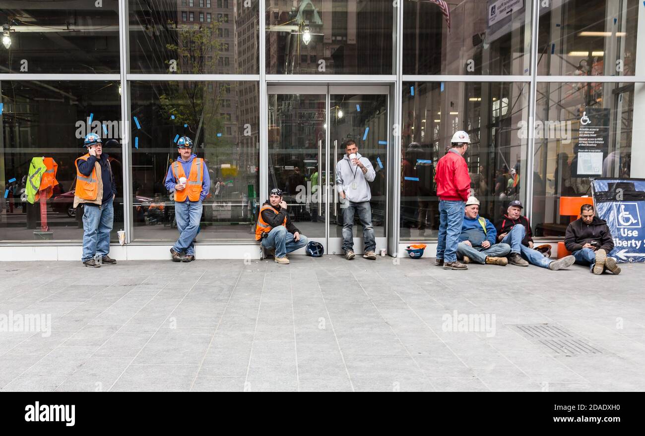 Construction drinking coffee construction site hi-res stock photography ...