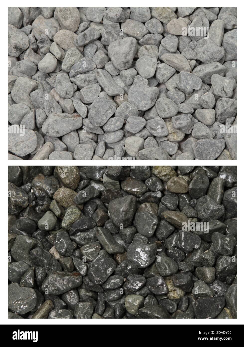 Vertical top view shot of dry and wet rocks Stock Photo - Alamy