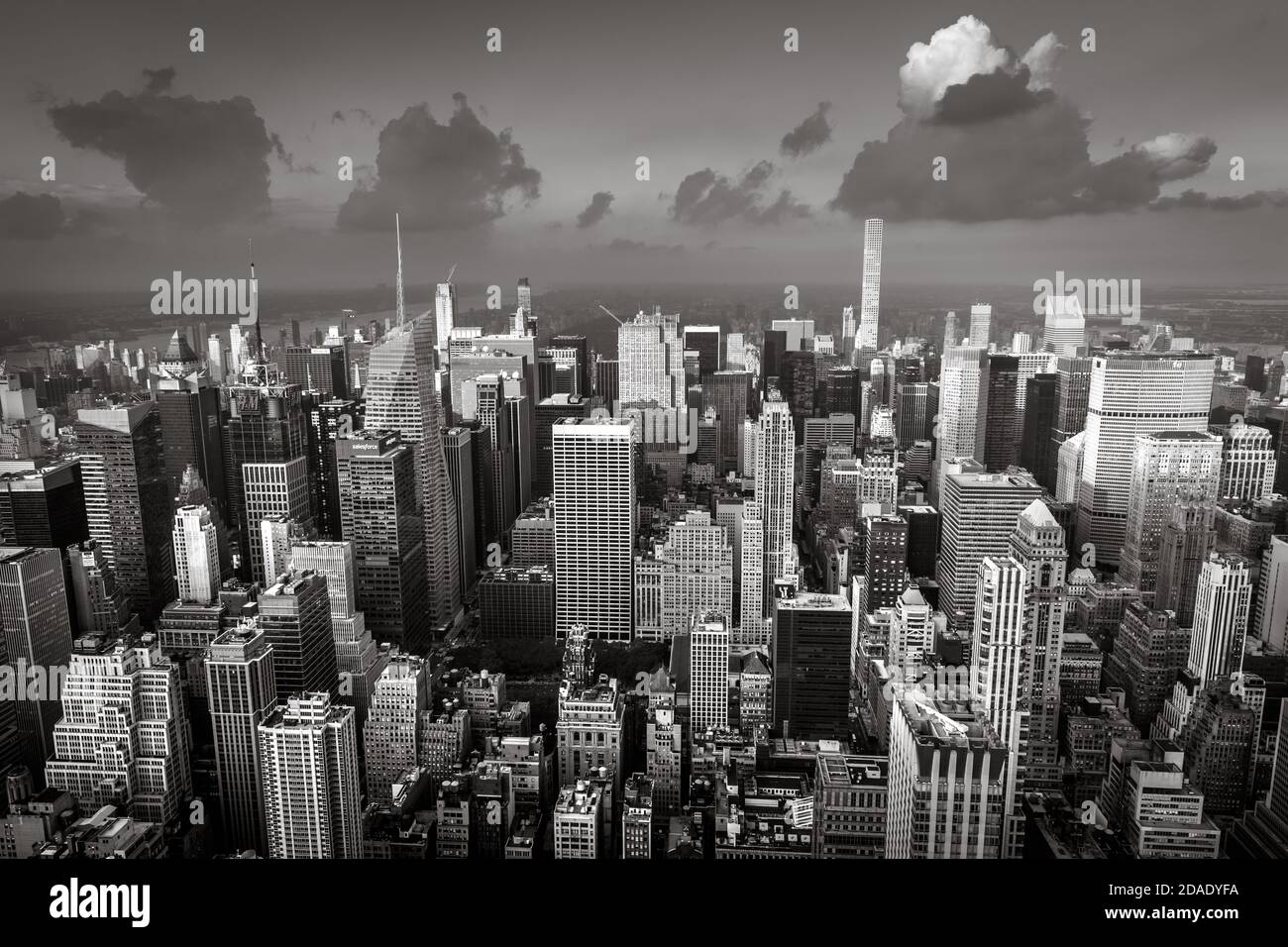 Streets and roofs of Manhattan. New York City Manhattan midtown viewed ...