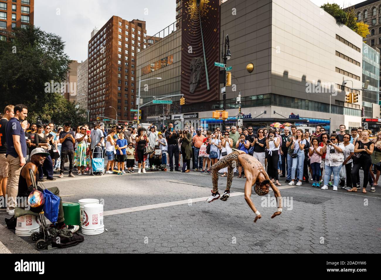 NEW YORK, USA - Sep 16, 2017: Street Dancers at Union Square in ...
