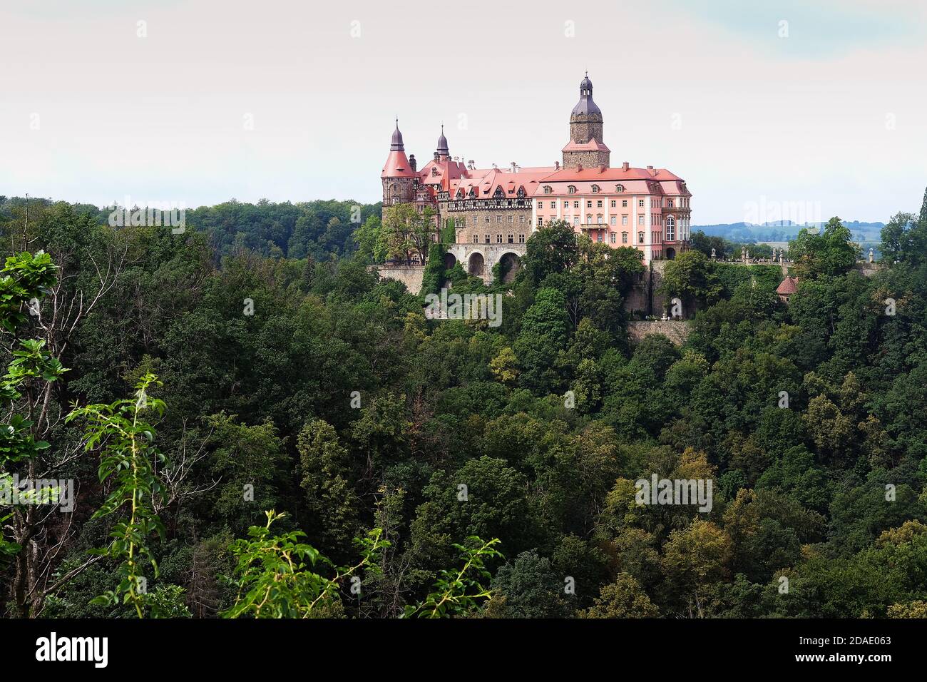 Ksiaz Wielki, poland 06/19/2020 Famous historic castle in Furstenstein ...