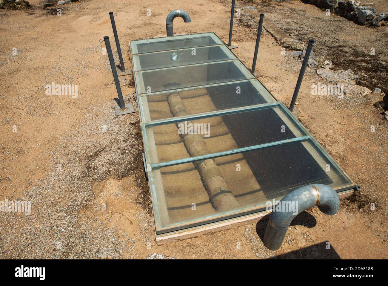 The water supply system of ancient Eretria.Euboea, Greece Stock Photo ...