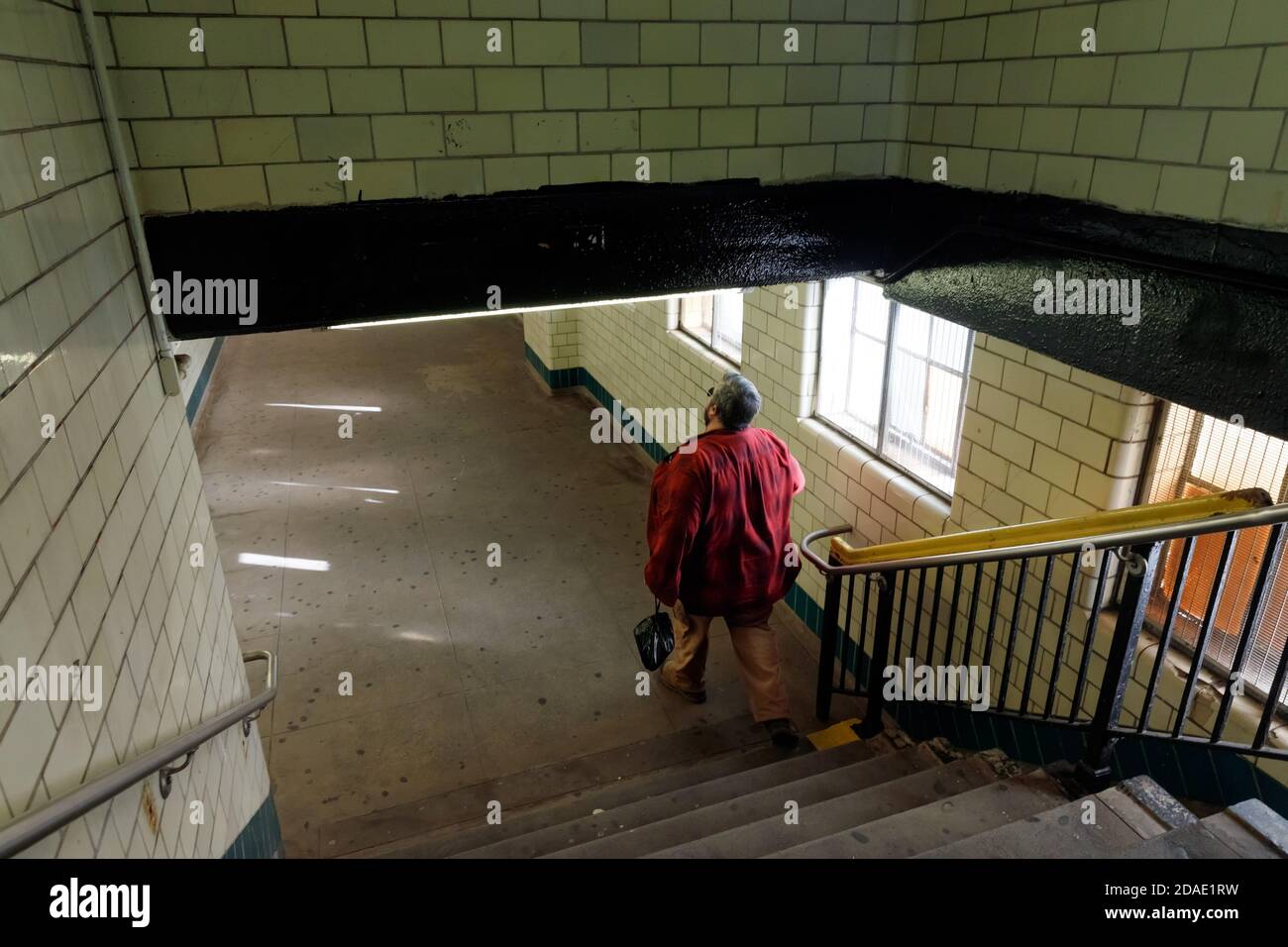 NEW YORK, USA - Sep 22, 2017: New York City Subway. Man in the ...