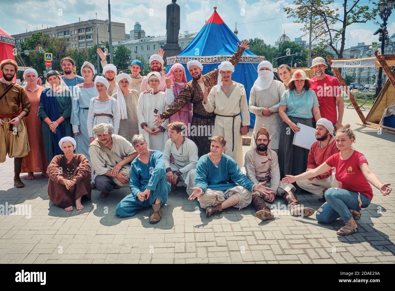 Moscow Russia 06 10 2019: Group photo of participants of at Moscow ...