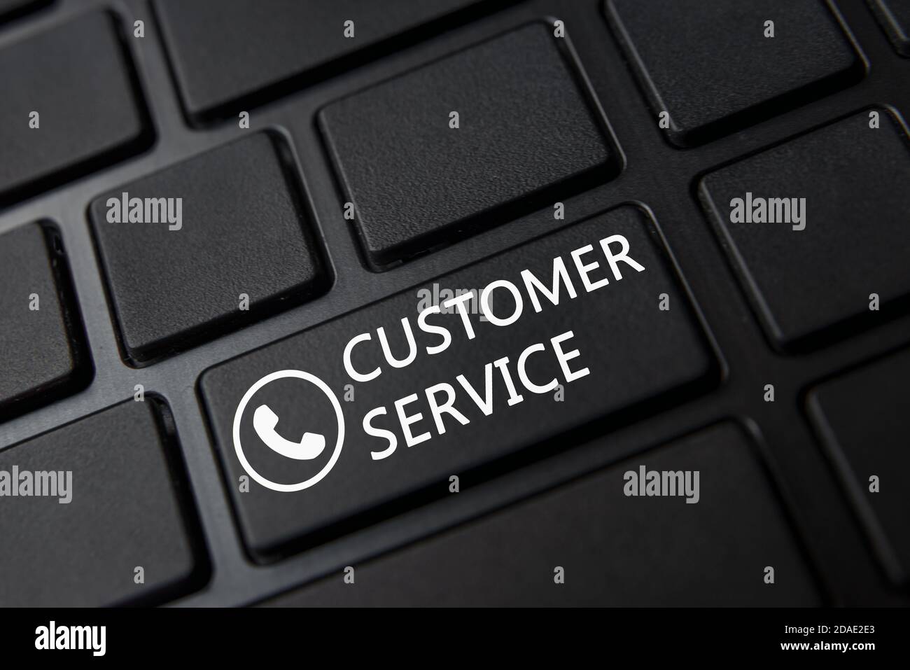 pc keyboard with "customer service" key Stock Photo - Alamy