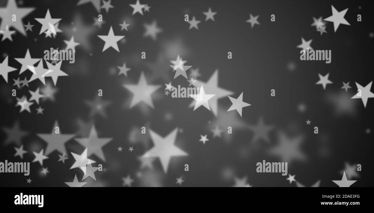 Flying stars over grey background Stock Photo - Alamy