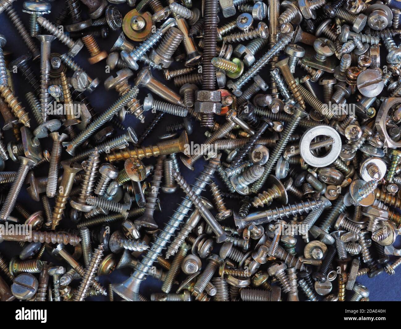 set of many bolts nuts screws washers Stock Photo - Alamy