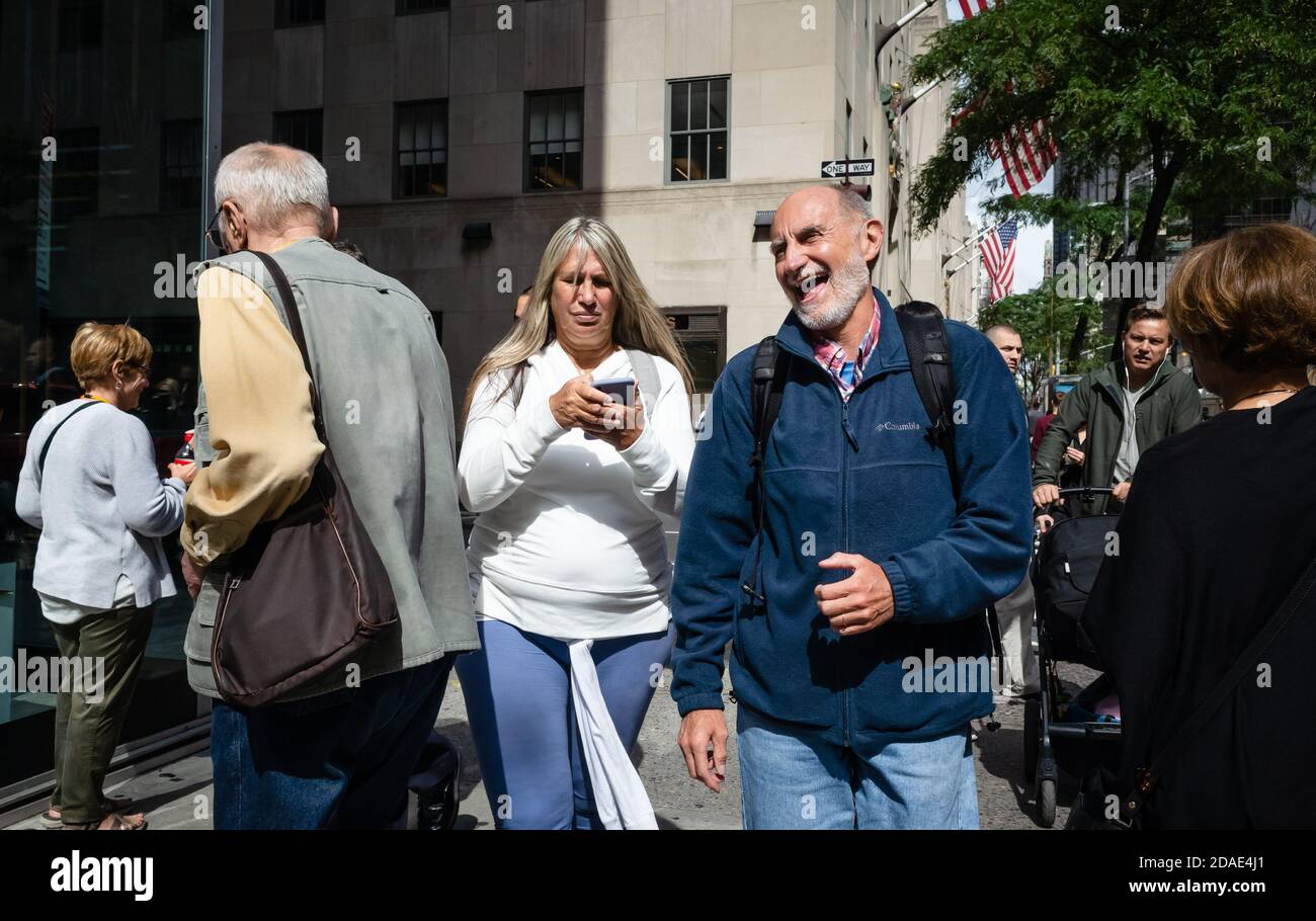New York, USA - Sep 24, 2018: New York and New Yorkers. Manhattan ...