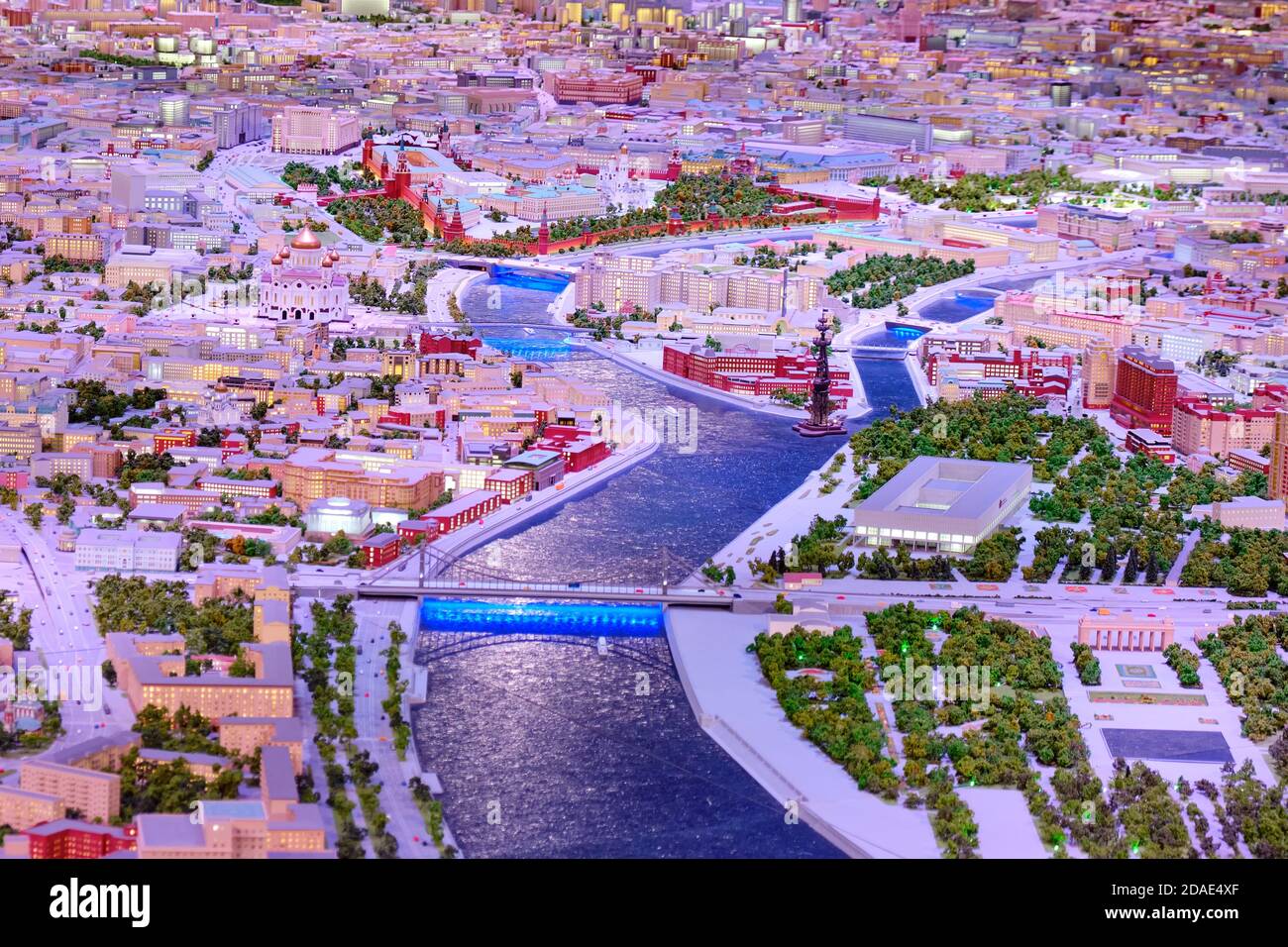 Layout Of Moscow. The city center - the Kremlin, the Cathedral of ...