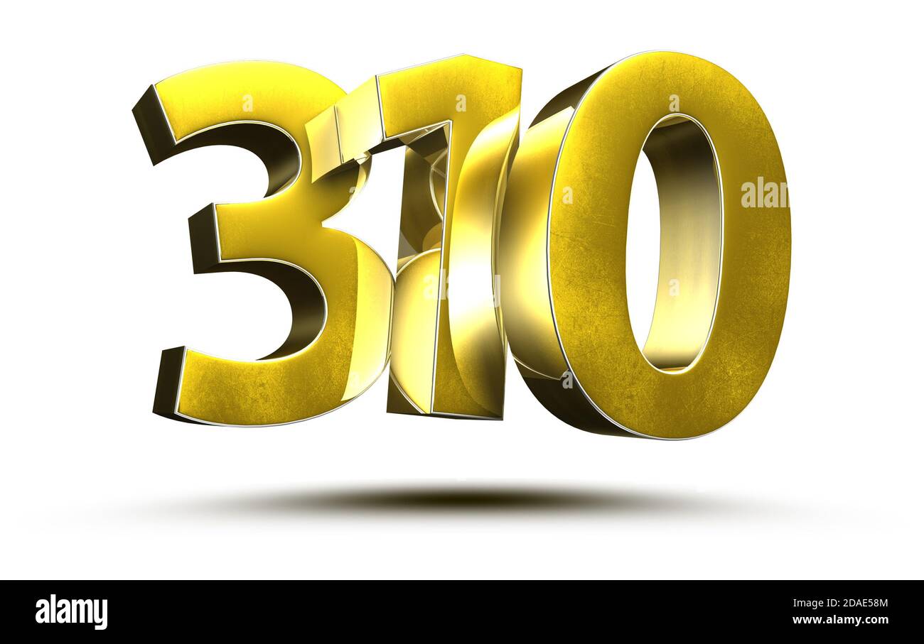 3d number 310 hi-res stock photography and images - Alamy