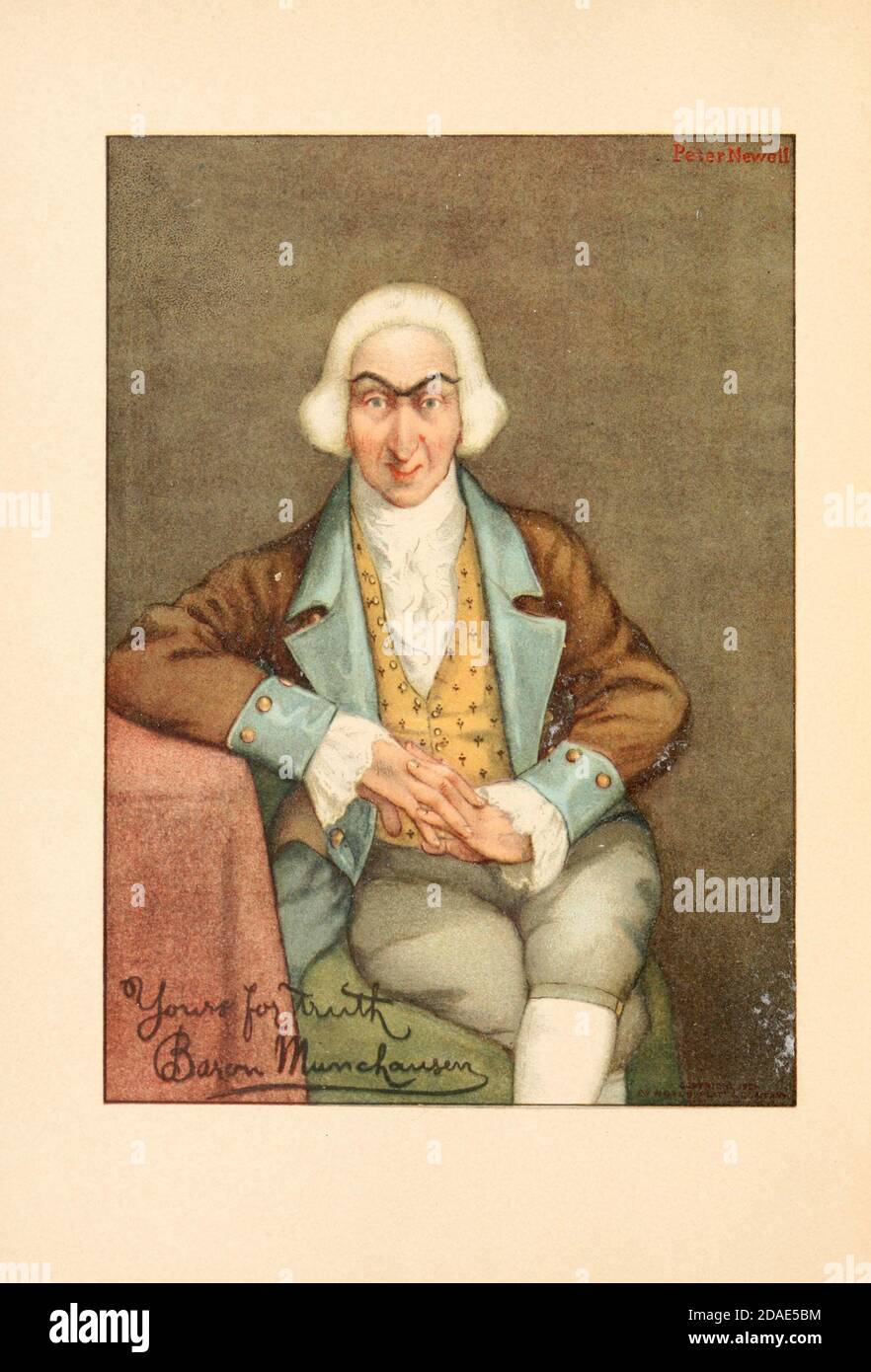 Portrait of Baron Munchausen from Mr. Munchausen; being a true account ...