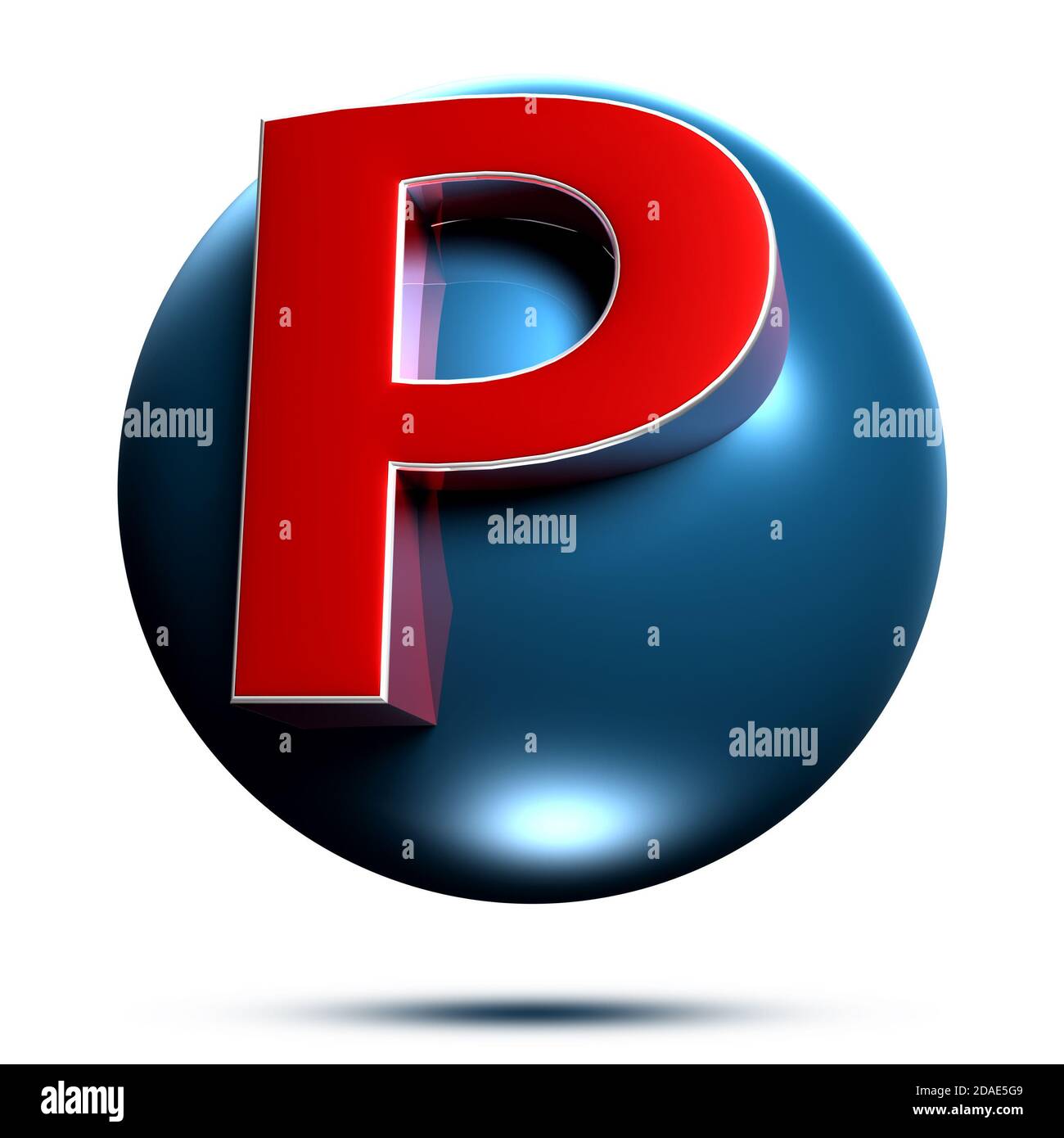 Letter P Logo 3d