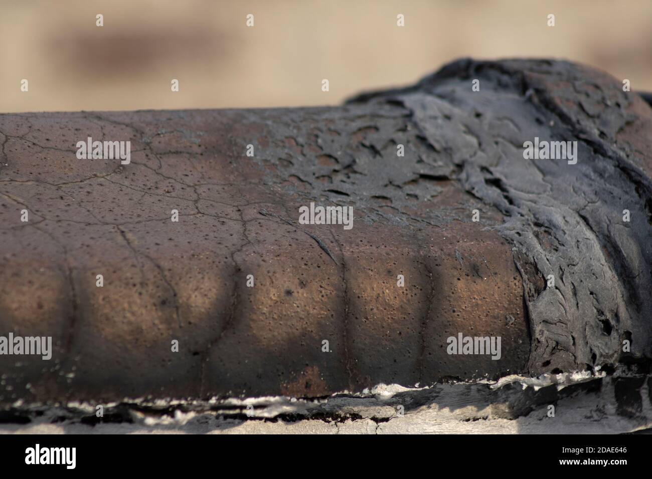 A closeup look at aged terra cotta tiles on a Bronx rooftop Stock Photo ...