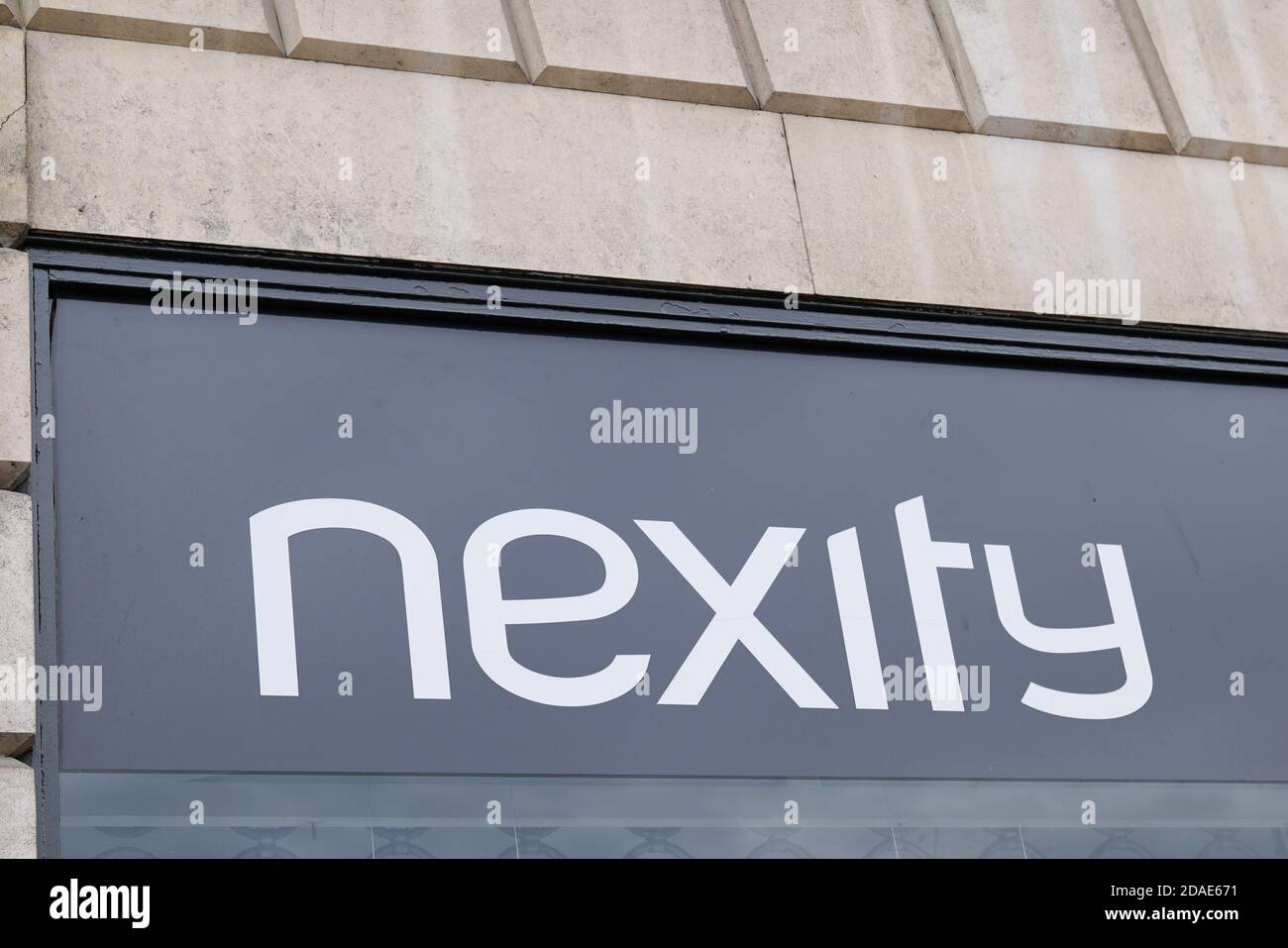 Bordeaux , Aquitaine / France - 11 01 2020 : Nexity logo text and sign ...