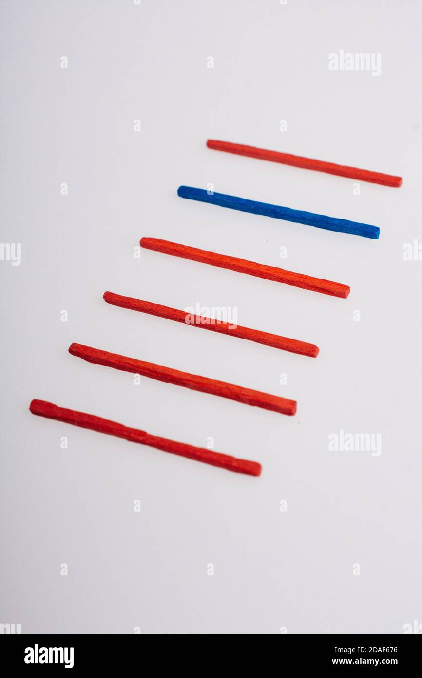 Sticks of various colors on awhite background Stock Photo - Alamy