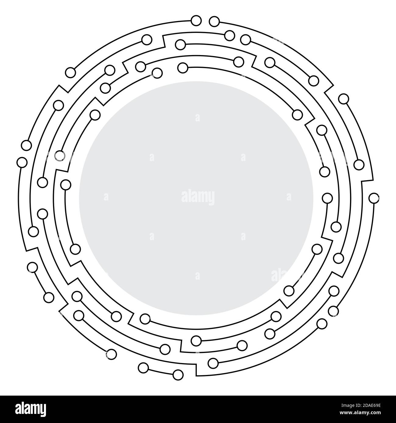 Abstract technology round frame Stock Vector Image & Art - Alamy