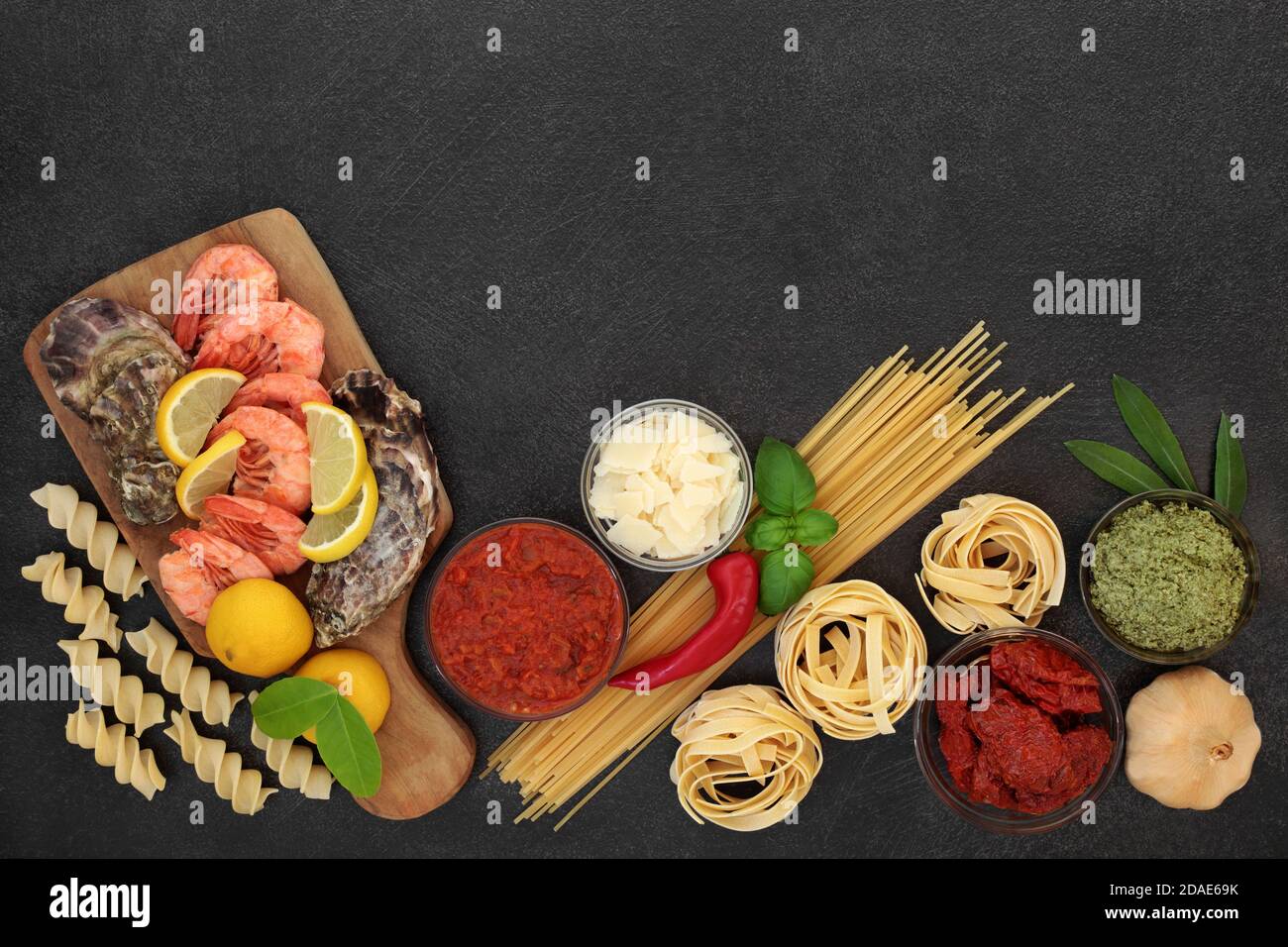 Healthy Italian balanced diet food with foods high in antioxidants ...