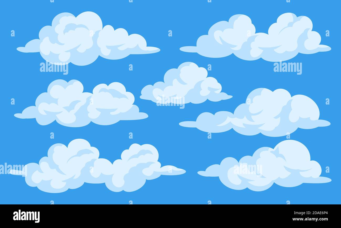 Set of cartoon clouds Stock Vector Image & Art - Alamy