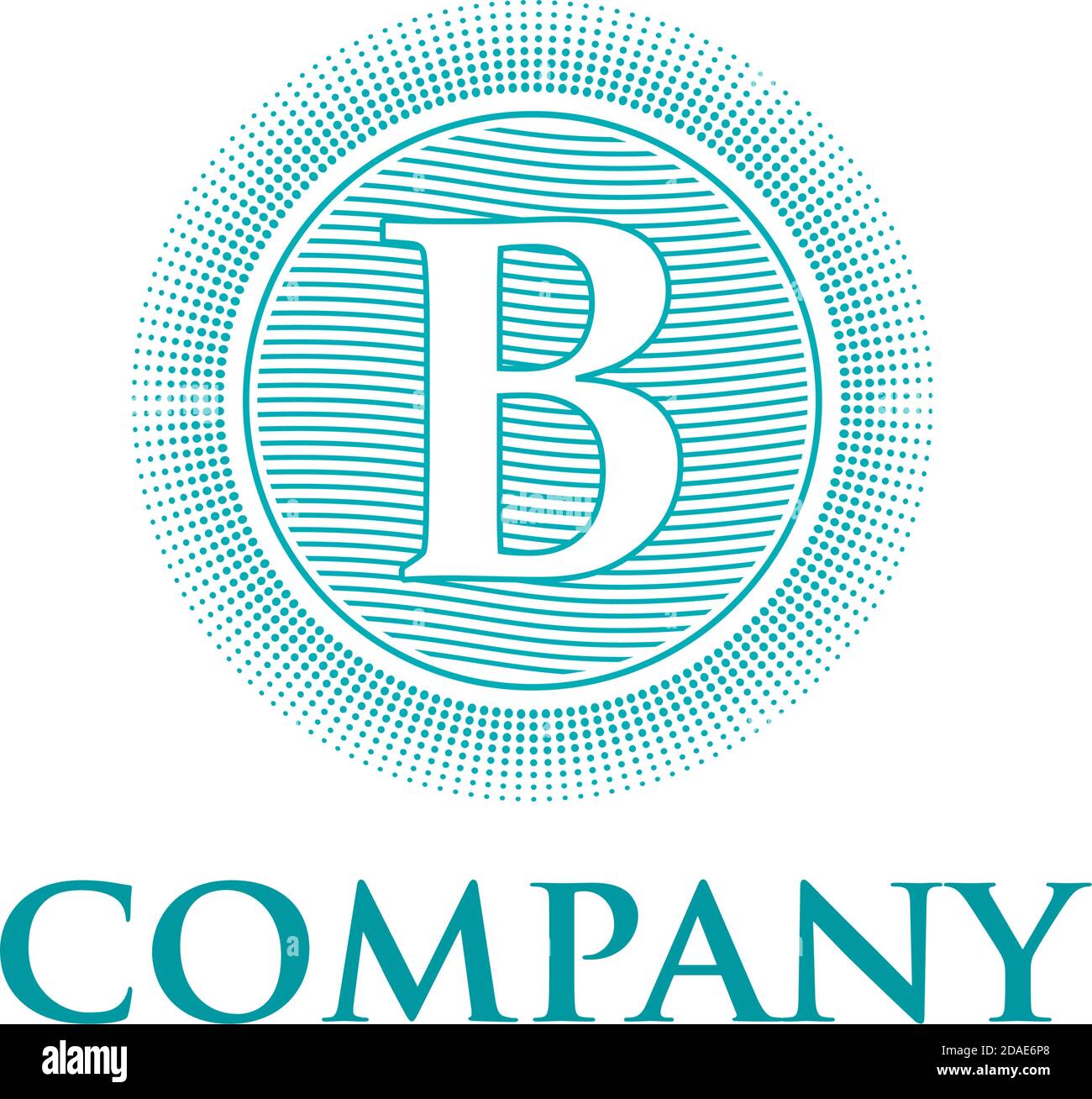 Elegant vector monogram initial letter B with sun and waves Stock ...