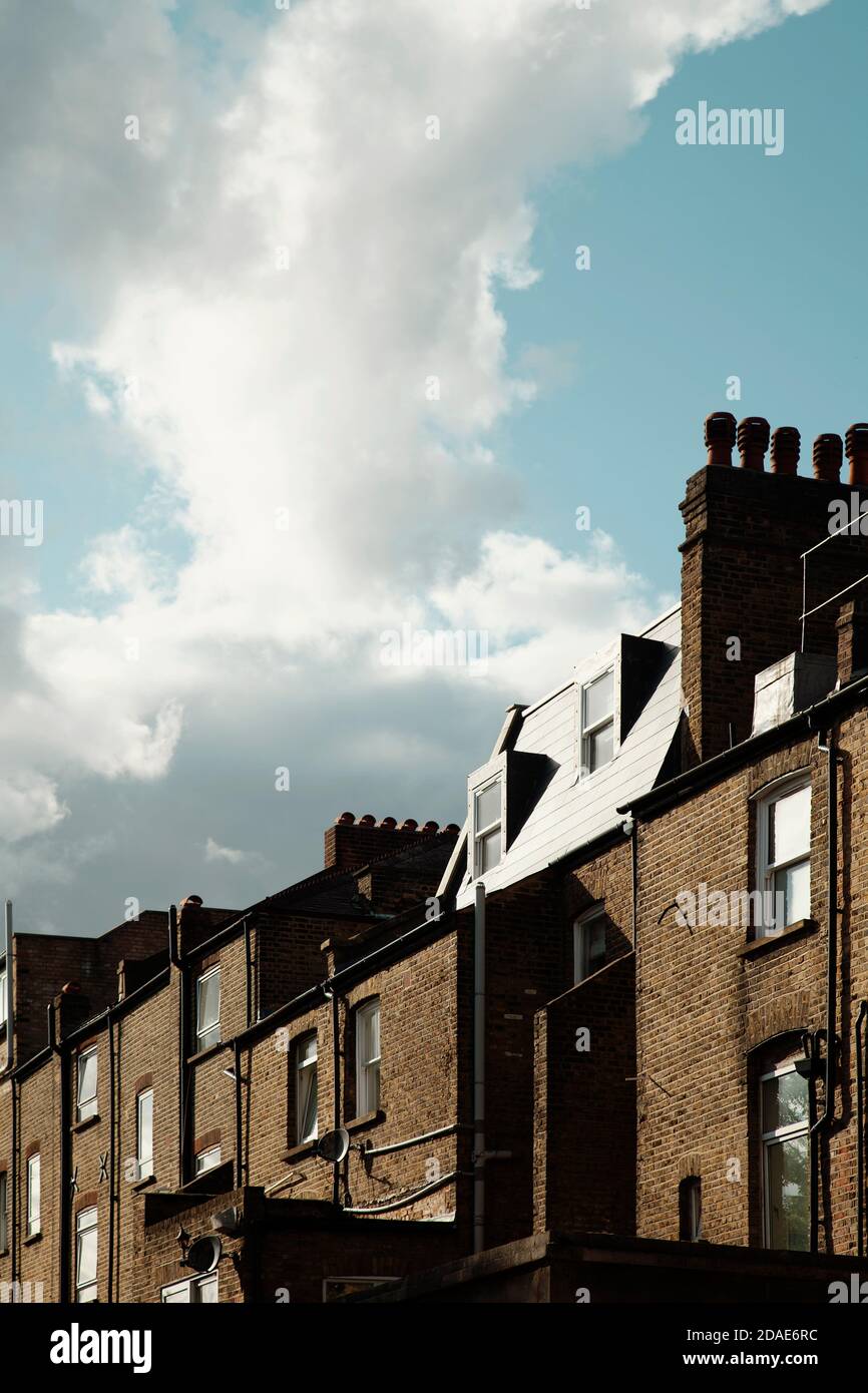 Back of Victorian Buildings Stock Photo - Alamy