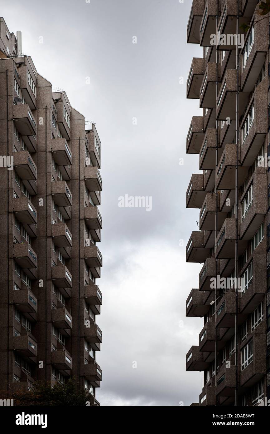 Two Council High Rise Apartment Buildings in London Stock Photo - Alamy